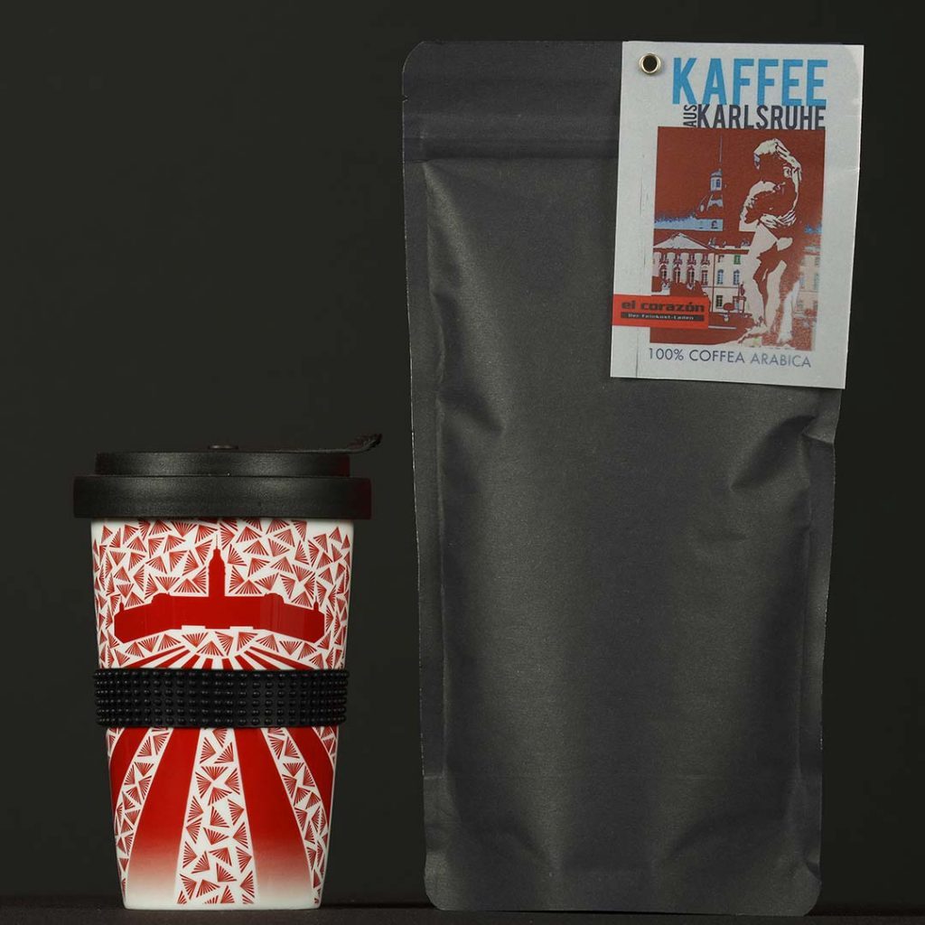 Präsentbox Karlsruhe Pur – Kaffee & Becher - el corazón
